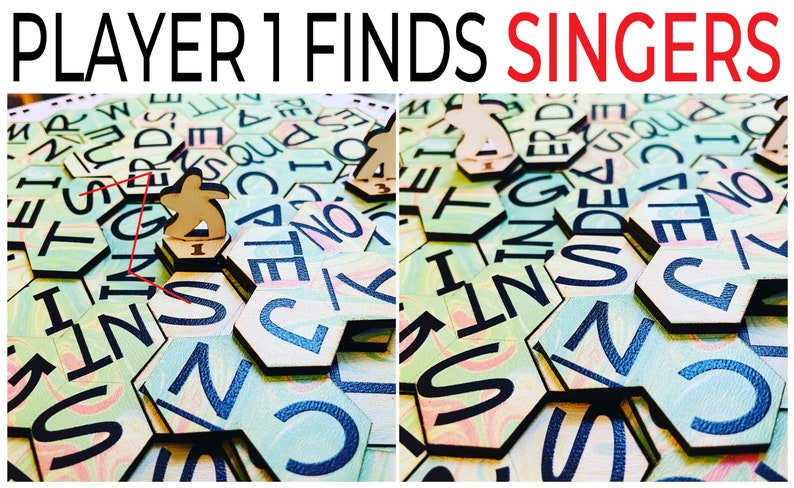 Hexagonal Word Search Spelling Game - Etsy