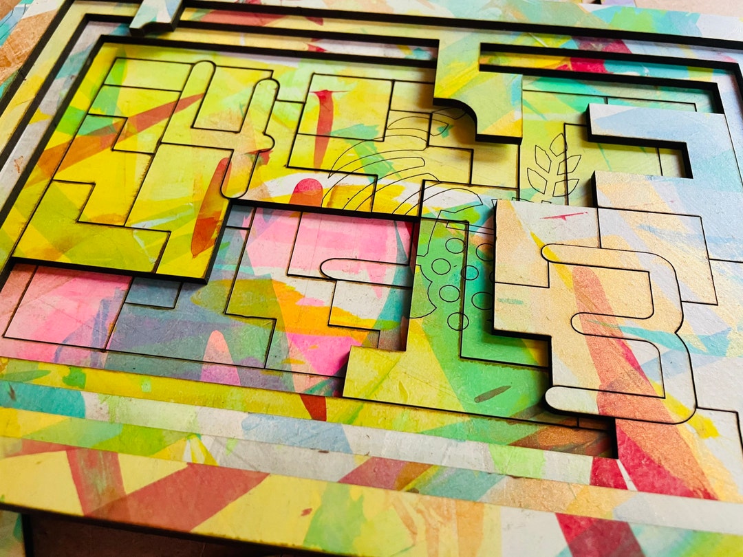 Five Layer Puzzle abstract Painting - Etsy