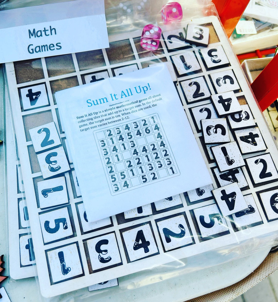 Sum It All up - Math Game - Etsy