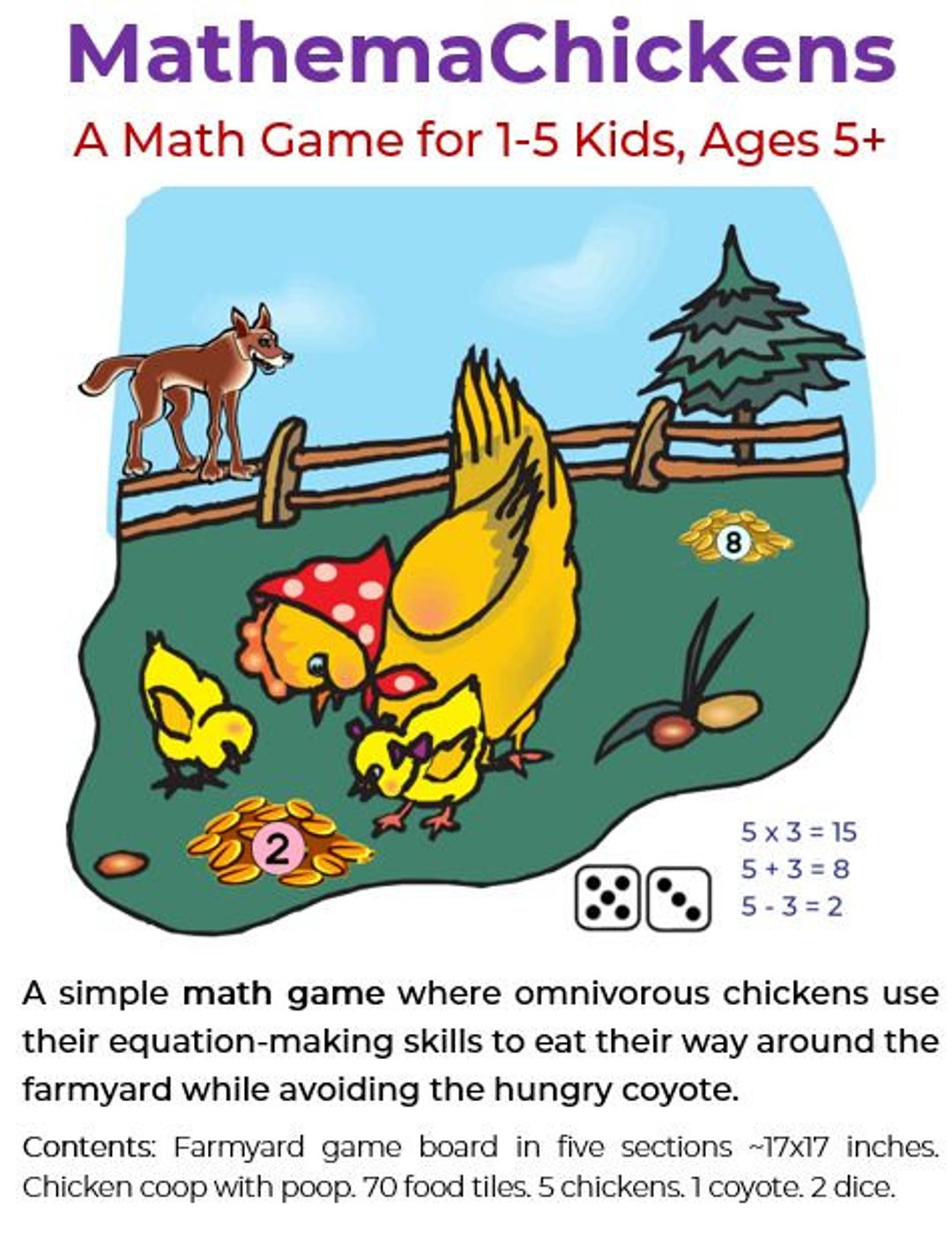 Mathemachickens Math Game for Kids - Etsy