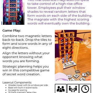 Word Magnates - A Towering Magnetic Word Game - Etsy Canada
