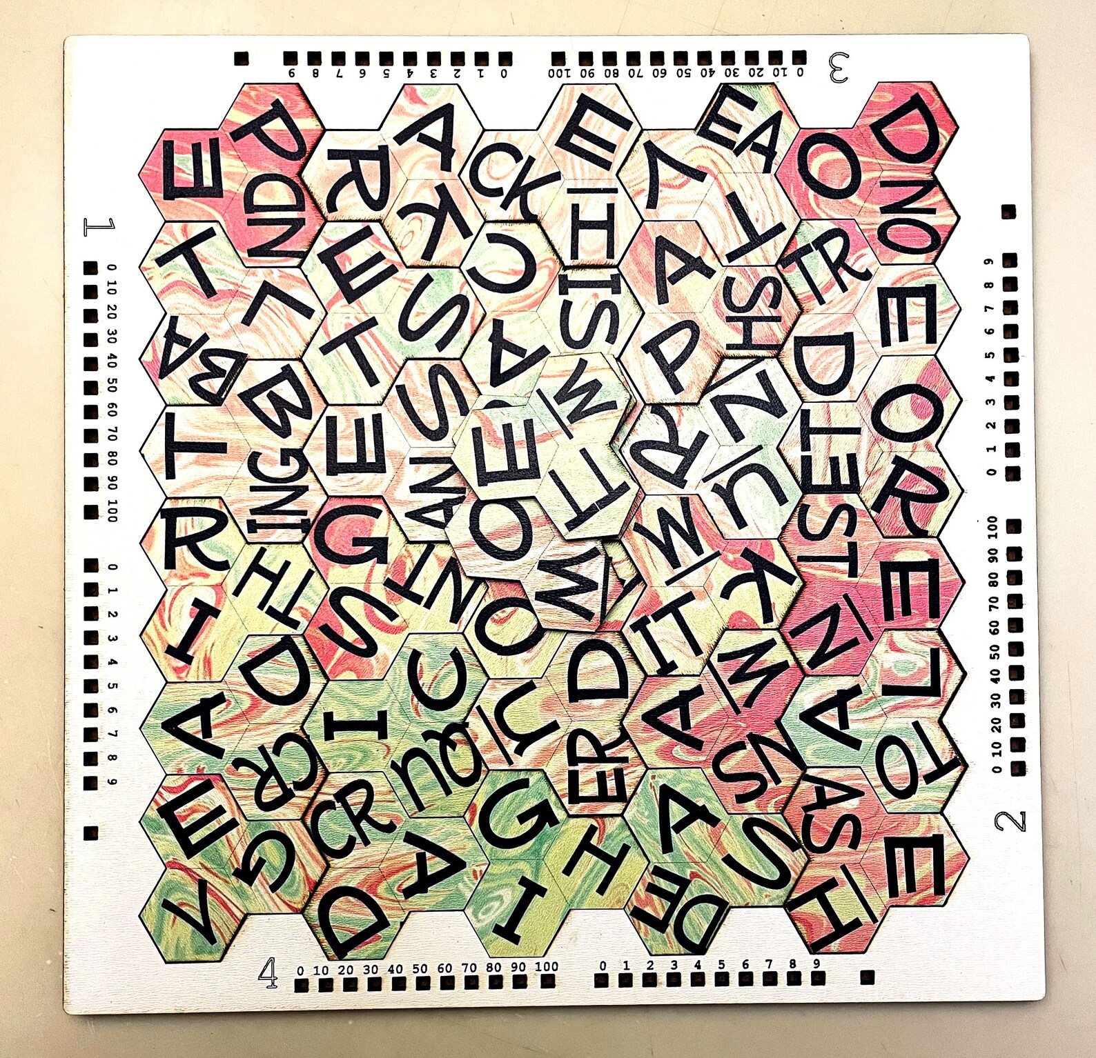 Hexagonal Word Search Spelling Game - Etsy