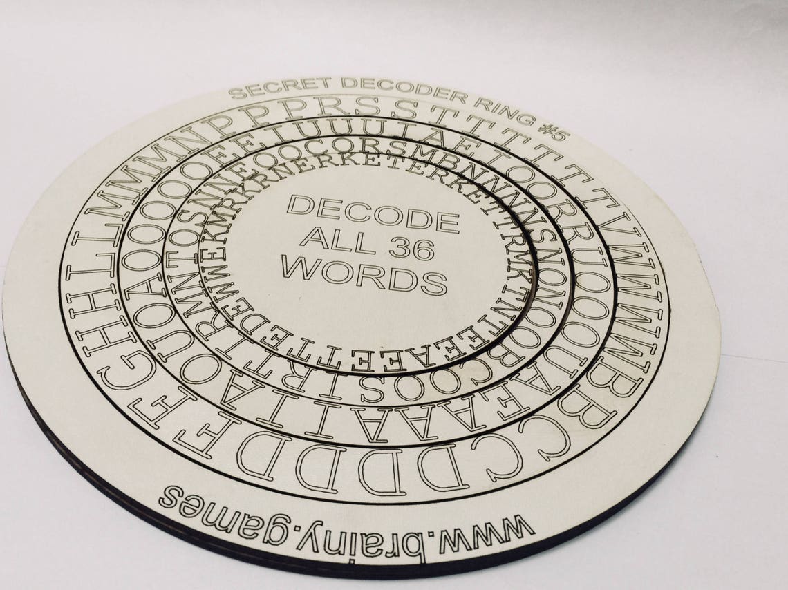 Secret Decoder Rings Tactile Laser-cut Literacy Games - Etsy