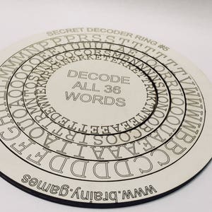 Secret Decoder Rings | Tactile, Laser-cut Literacy Games | Brainteaser ...