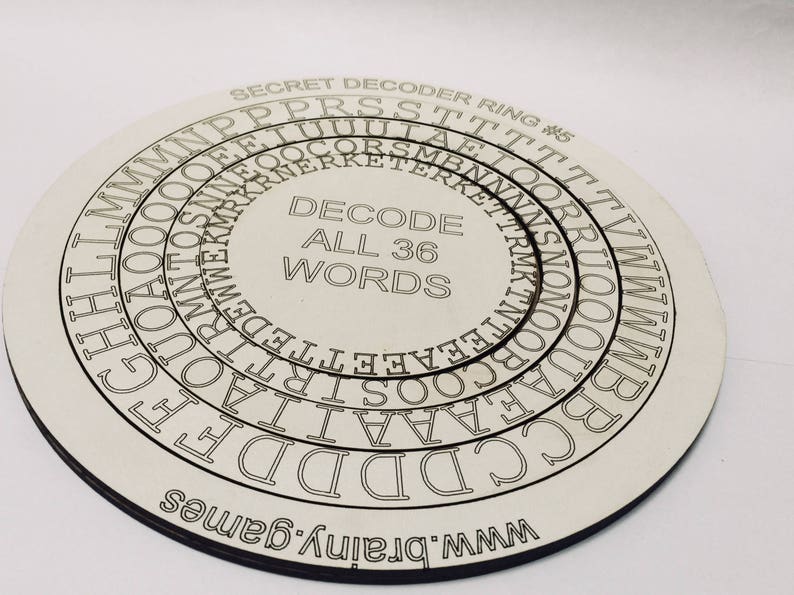 Secret Decoder Rings Tactile Laser-cut Literacy Games | Etsy
