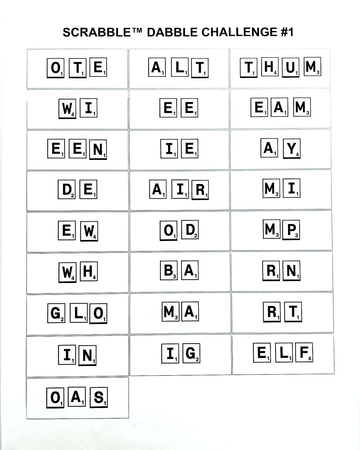 Scrabble Dabble Word Game Challenges Set One Addon - Etsy Canada