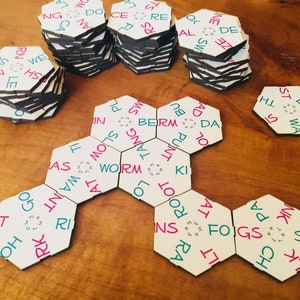 Hex-a-spell Word Game | Hexagonal Spelling Game - Etsy Canada
