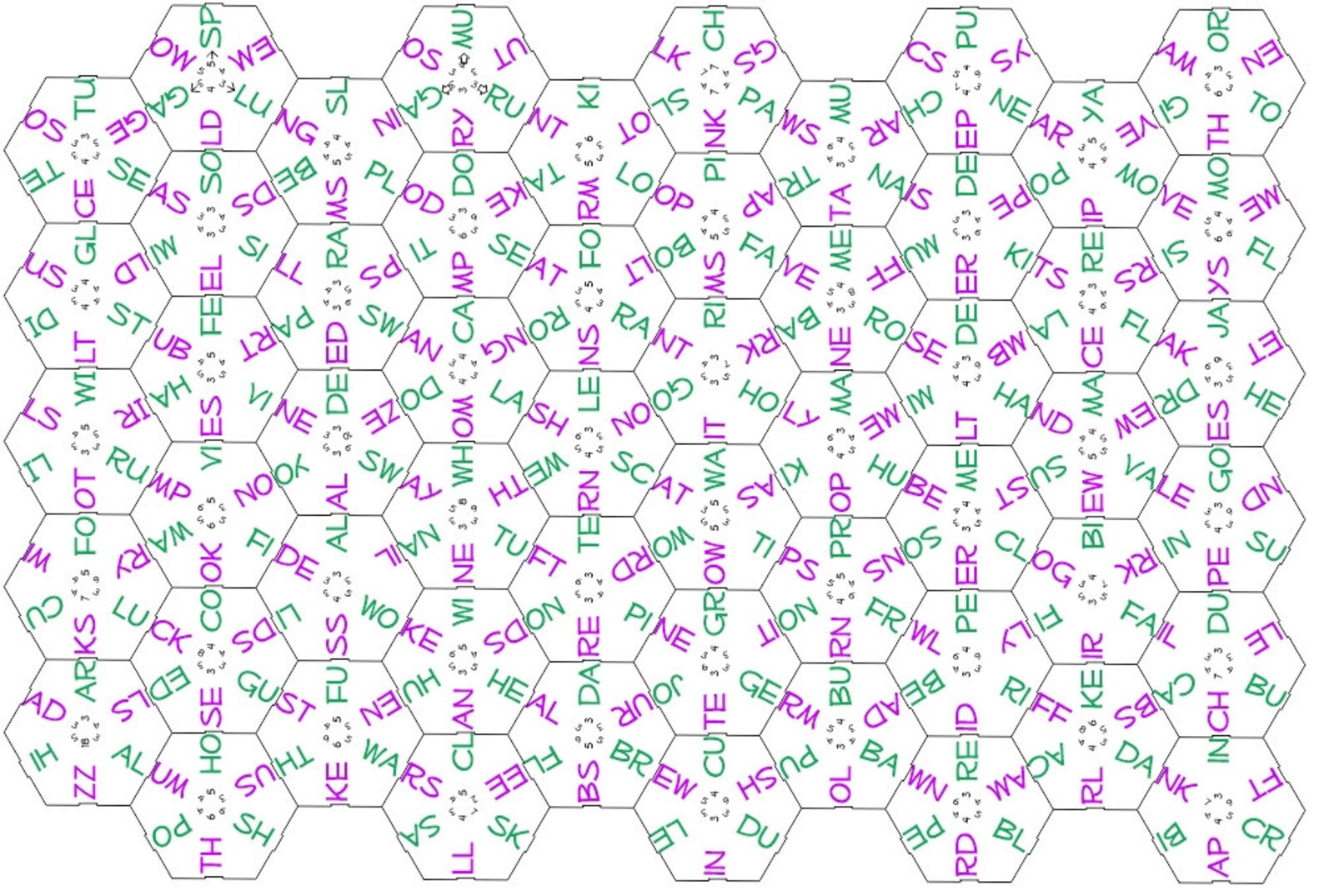 Hex-a-spell Word Game Hexagonal Spelling Game | Etsy Canada