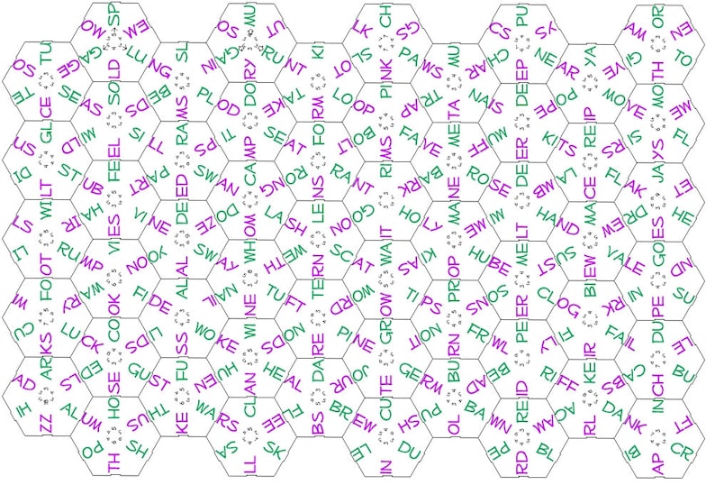 Hex-a-spell Word Game Hexagonal Spelling Game - Etsy Canada