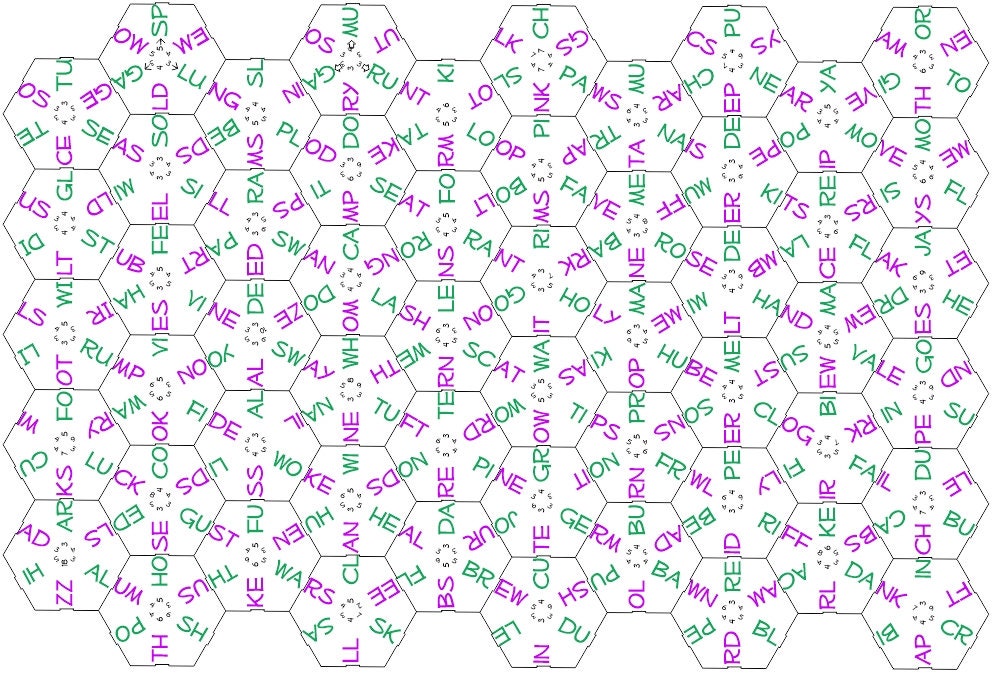 Hex-a-spell Word Game Hexagonal Spelling Game | Etsy Canada