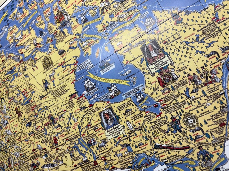 Canada Map Puzzle Scavenger Hunt & Historical Game Using 1969 ...