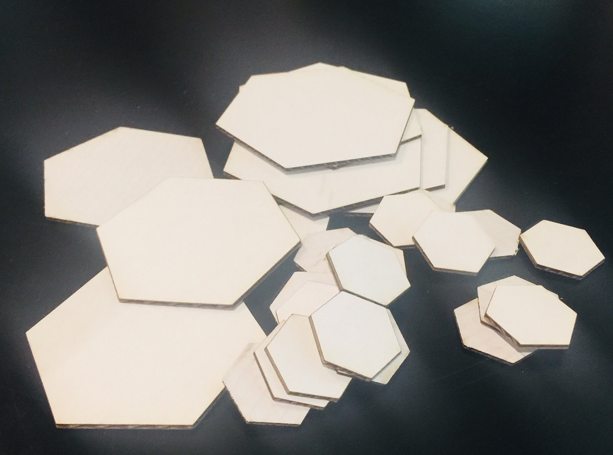 Blank Hexagonal Cardboard Tiles Customizable Sizes and - Etsy Canada