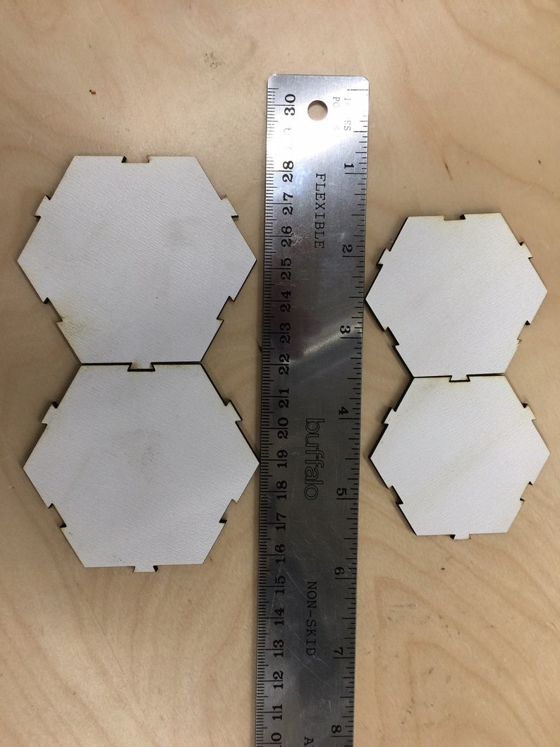 Hexagonal Wooden Tiles - Customizable Sizes and Quantities - Etsy