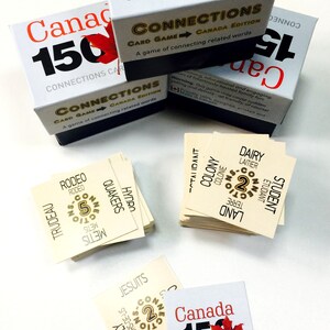 Canada Connections Card Game | 150 Cards | 600 Bilingual Words | A Game ...