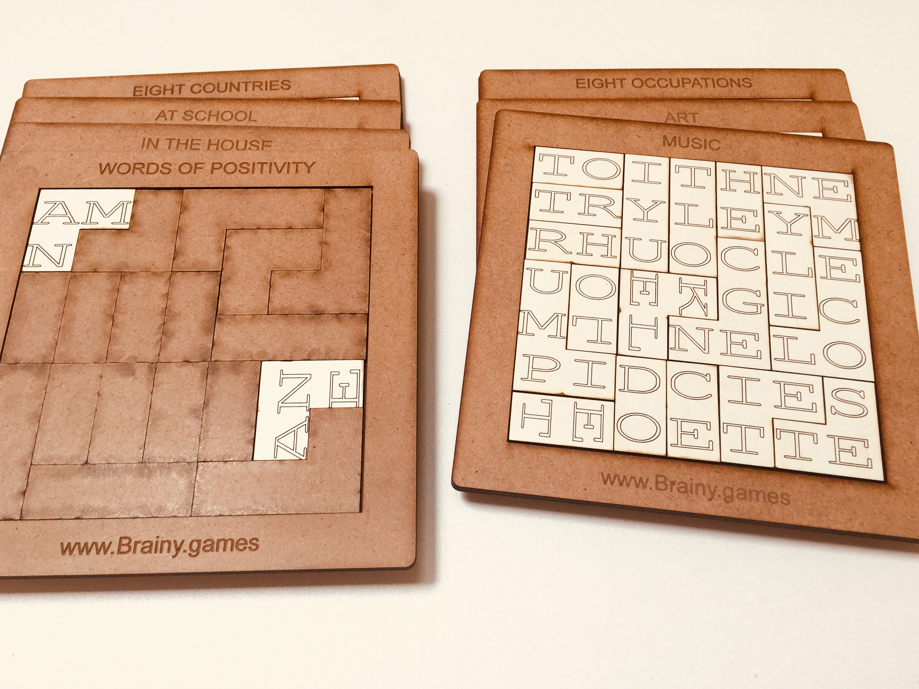Word Puzzle Brainteaser Words in Trays Coffee Table Games - Etsy Canada