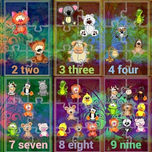 Kids Numbers 1-10 Animal Puzzle | Learning Numbers - Etsy Canada