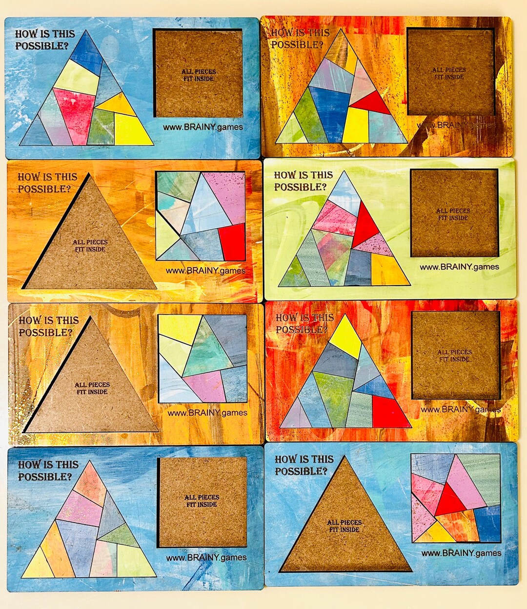 Triangle Vs Square Brainteaser Based on Mathematician Dudeney Dissection - Etsy