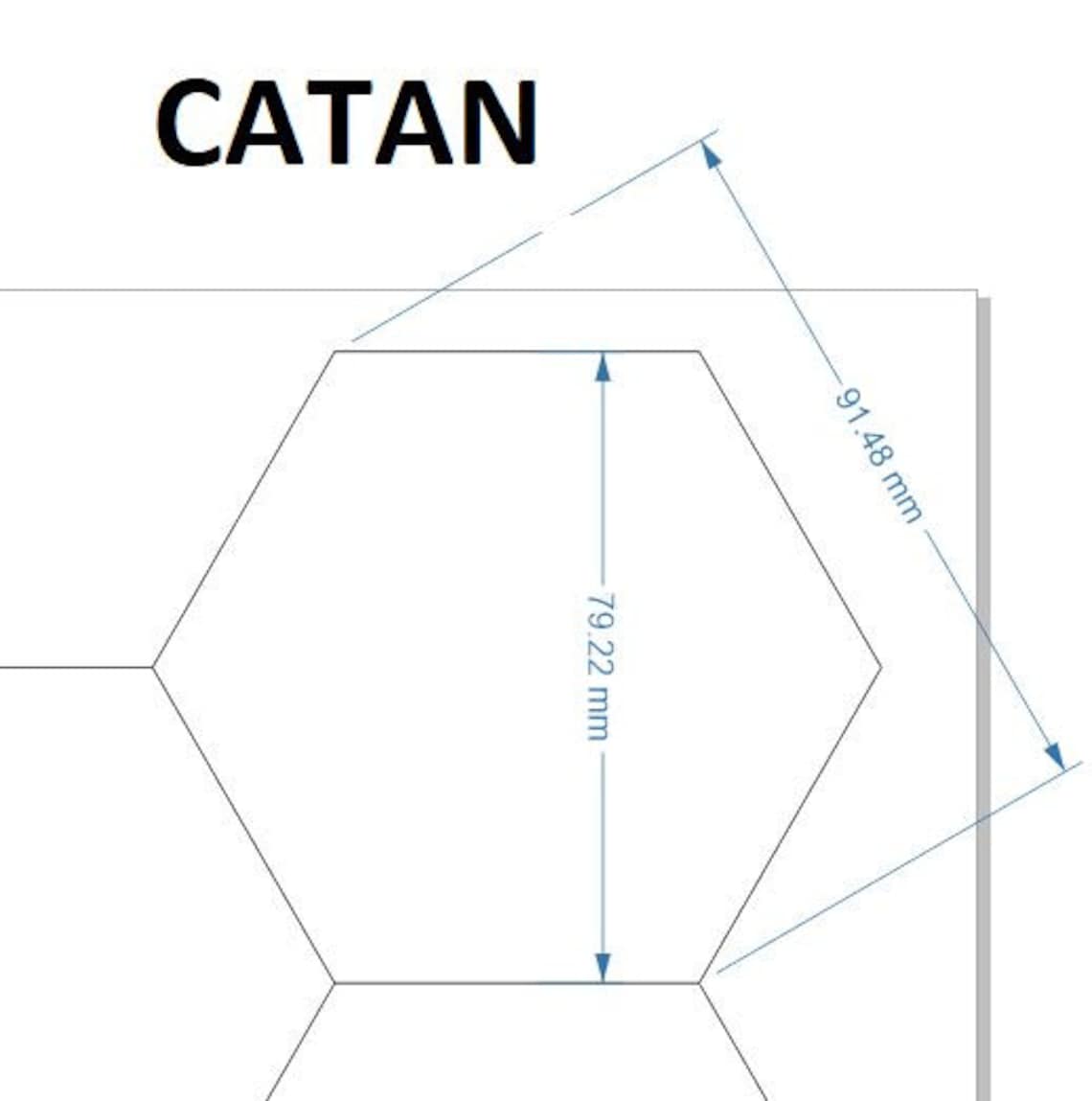 Blank Hexagonal Cardboard Tiles Customizable Sizes and - Etsy