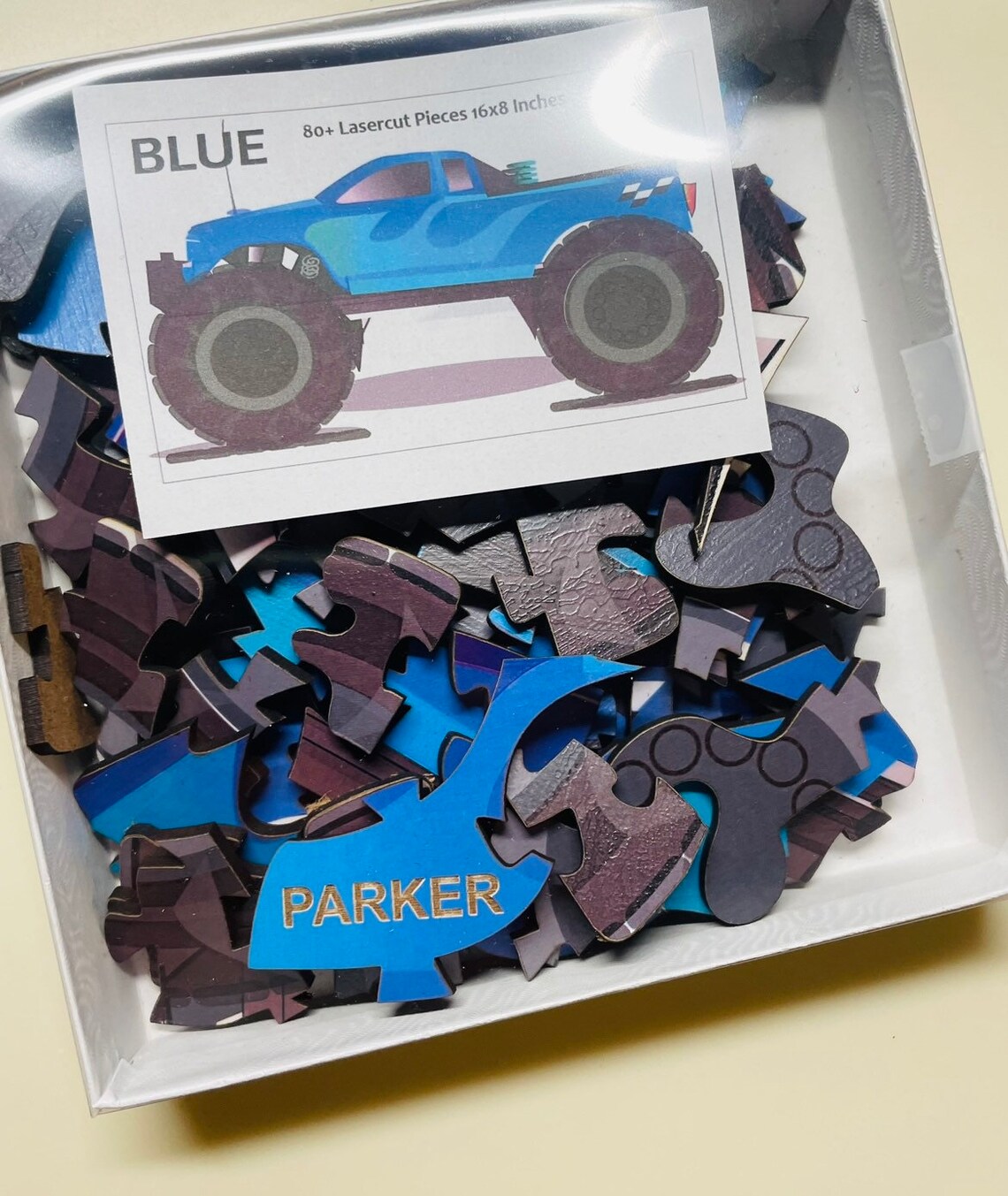 Monster Truck Puzzles Personalized Name on Door Lasercut - Etsy