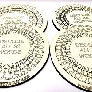 Secret Decoder Rings | Tactile, Laser-cut Literacy Games | Brainteaser ...