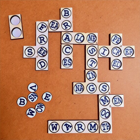 Wonky Words A crooked Scrabble-like Crossword | Etsy