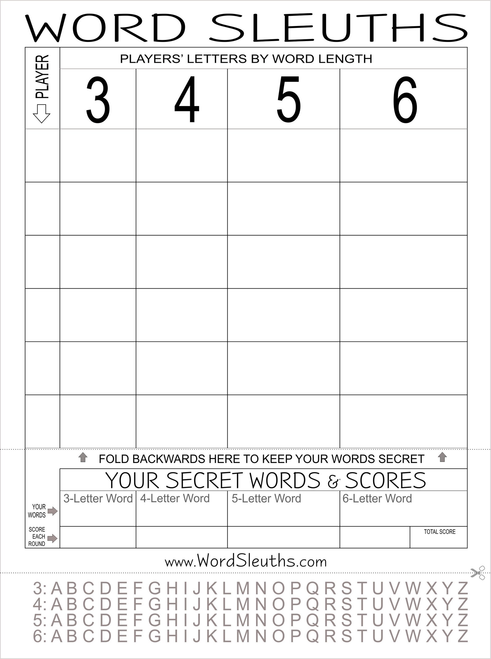 Word Sleuths A Tabletop Word Game of Deduction and | Etsy