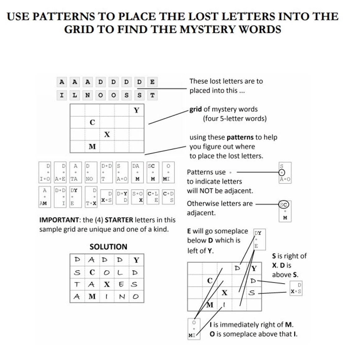 Lost Letters Word Game Chapter One | Levels 1 - 6 | Instant Download - Etsy