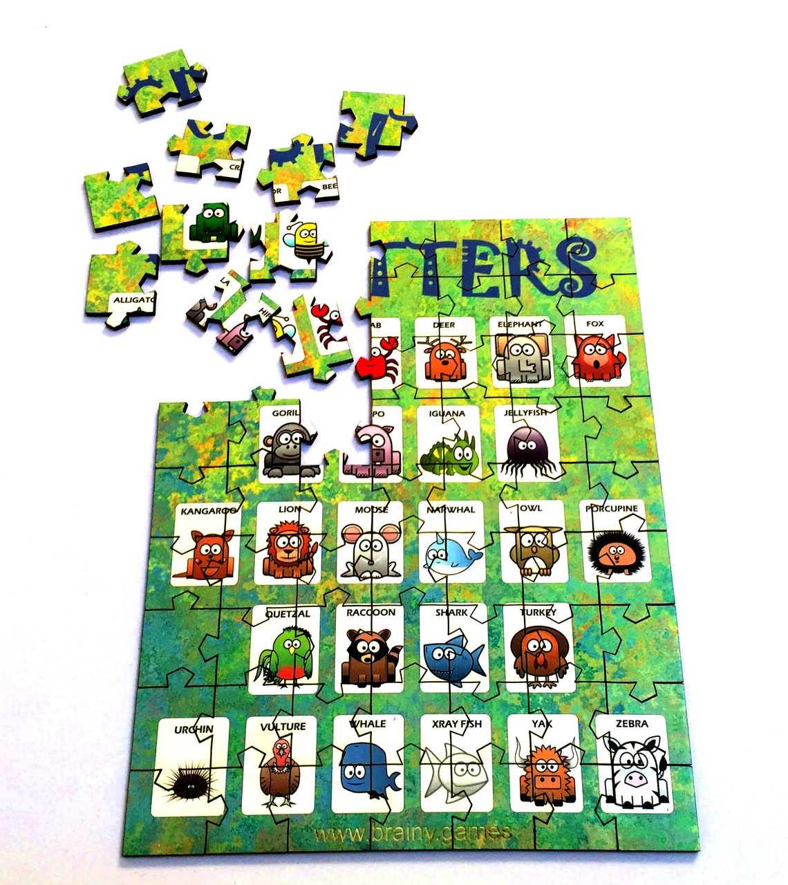 A-Z Animals Alphabet Matching Games | Critters - Etsy