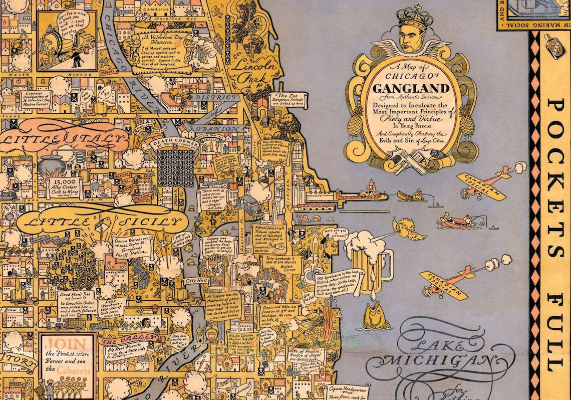 Chicago Gangland Map - Etsy