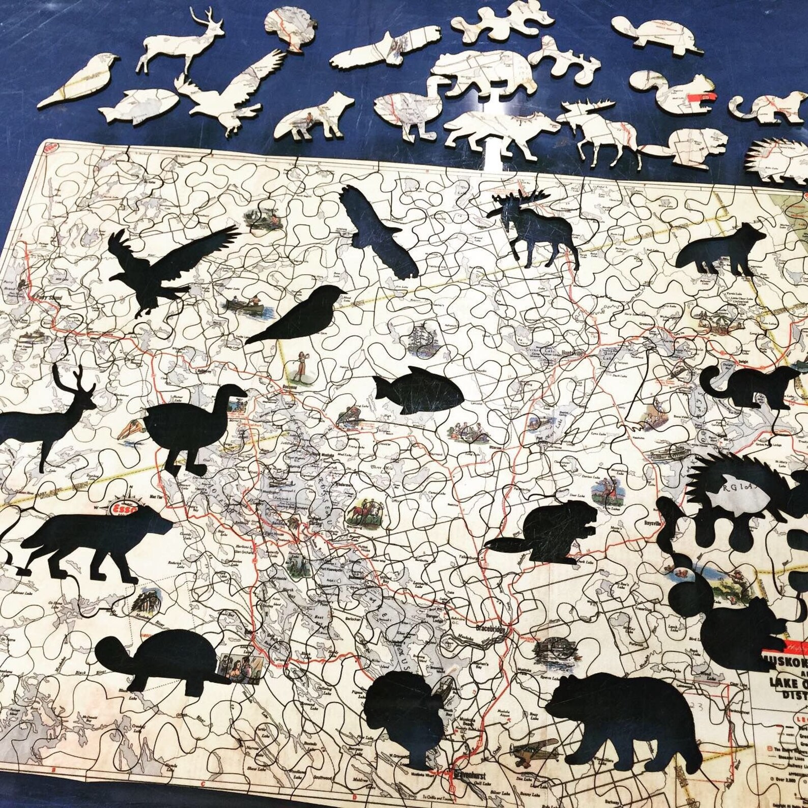 1949 Vintage Muskoka Map Puzzle and Board Game - Etsy Canada