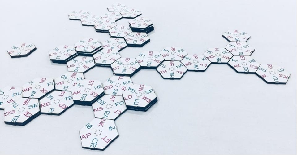 Hex-a-spell Word Game Hexagonal Spelling Game | Etsy Canada