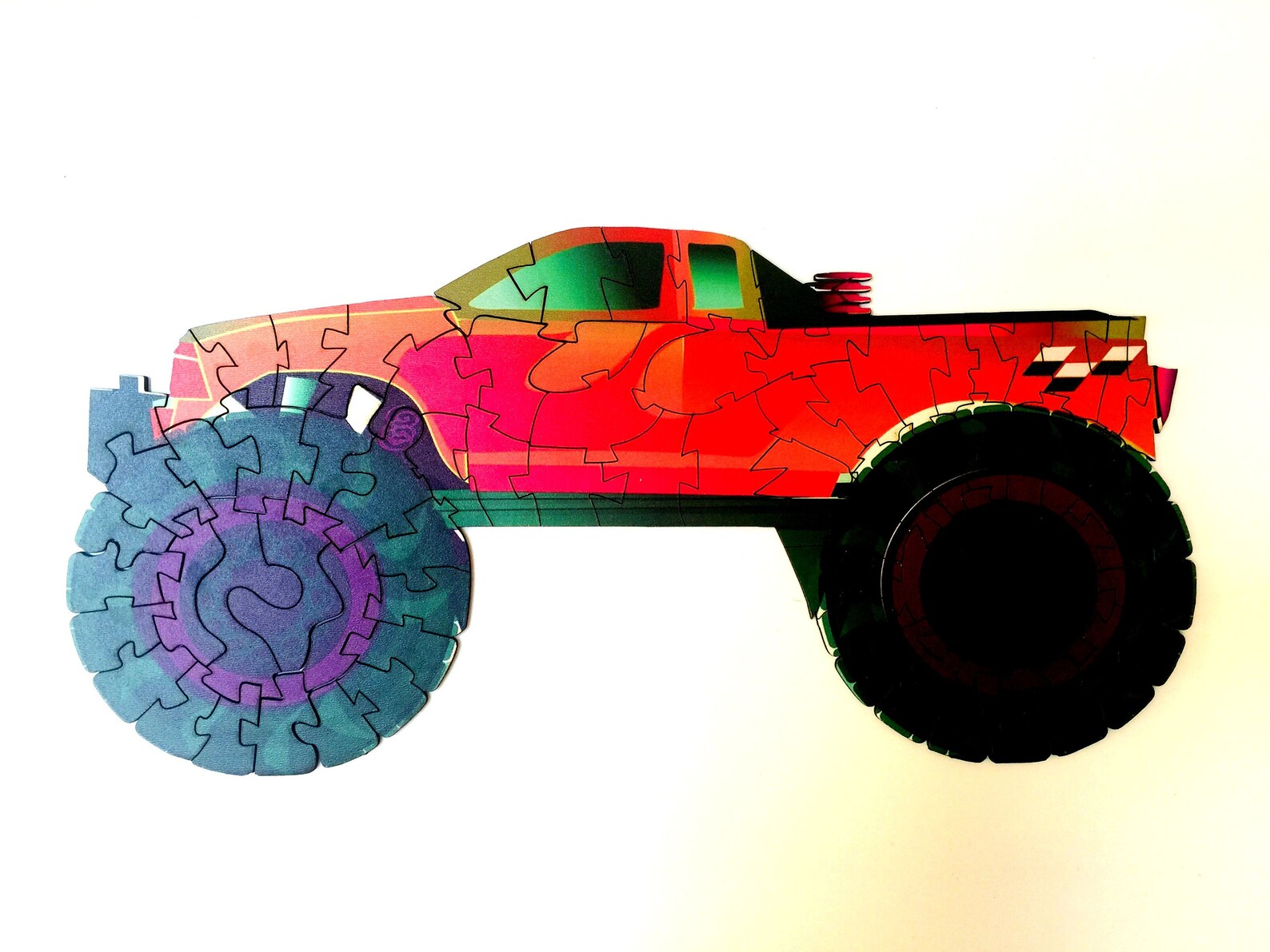 Monster Truck Puzzles Personalized Name on Door Lasercut - Etsy