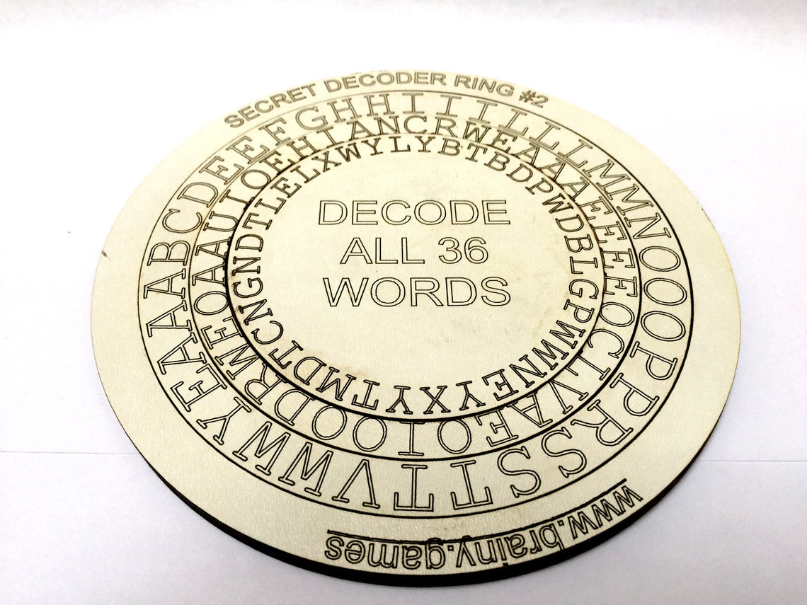 Secret Decoder Rings Tactile Laser-cut Literacy Games - Etsy