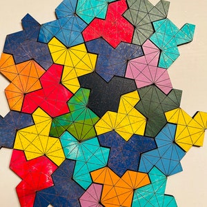 Aperiodic Lasercut Wooden Einstein Hat Polykite Monotiles in Your ...