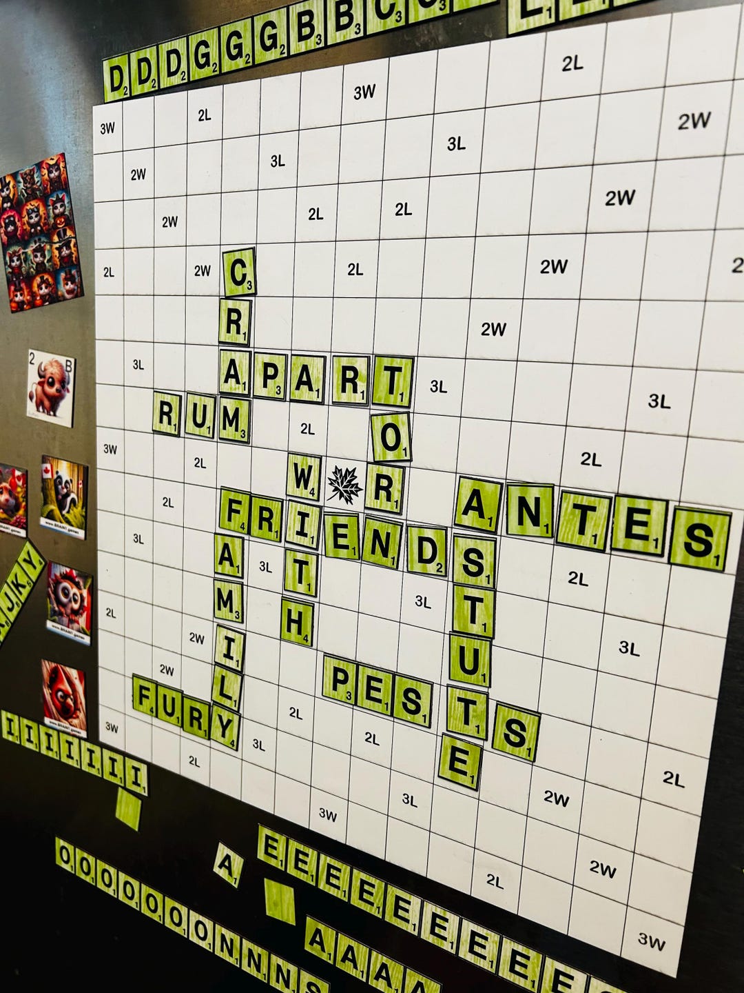 Customizable Magnetic Fridge Scrabble Board and Tiles - Etsy