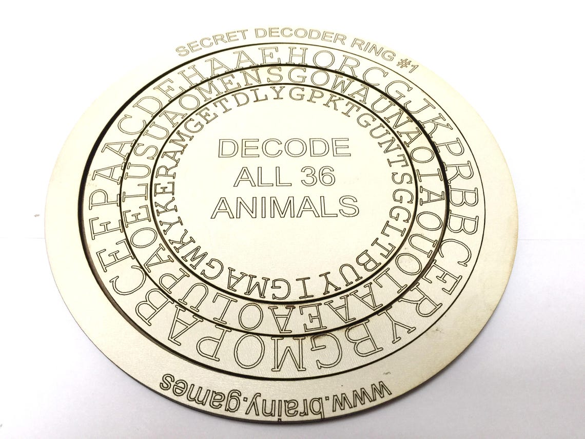 Secret Decoder Rings Tactile Laser-cut Literacy Games - Etsy