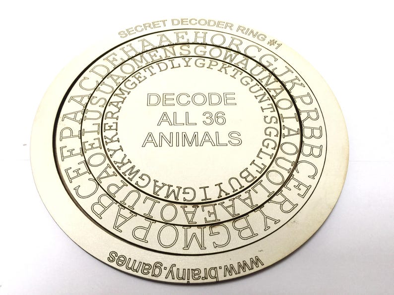 Secret Decoder Rings Tactile Laser-cut Literacy Games | Etsy