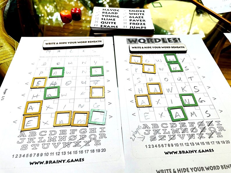 WQRDLES a Wordle-like Word Deduction Game for Multiple - Etsy