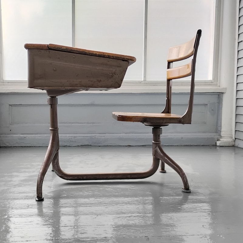 Antique School Desk - Etsy