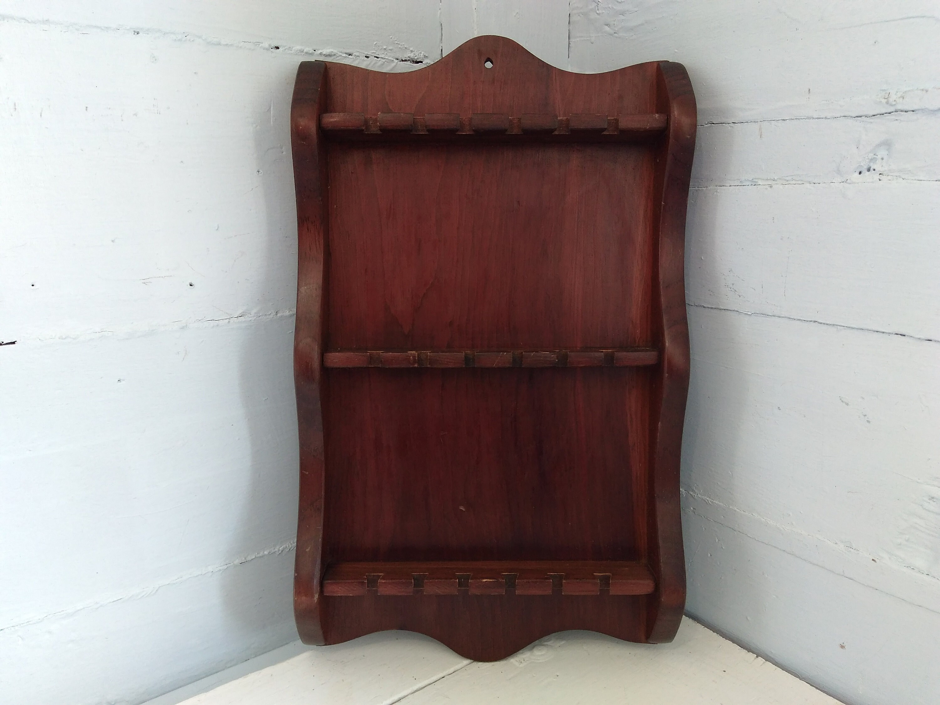 Wood Souvenir Spoon Collection Display Rack 18 Spoon Capacity Vintage ...