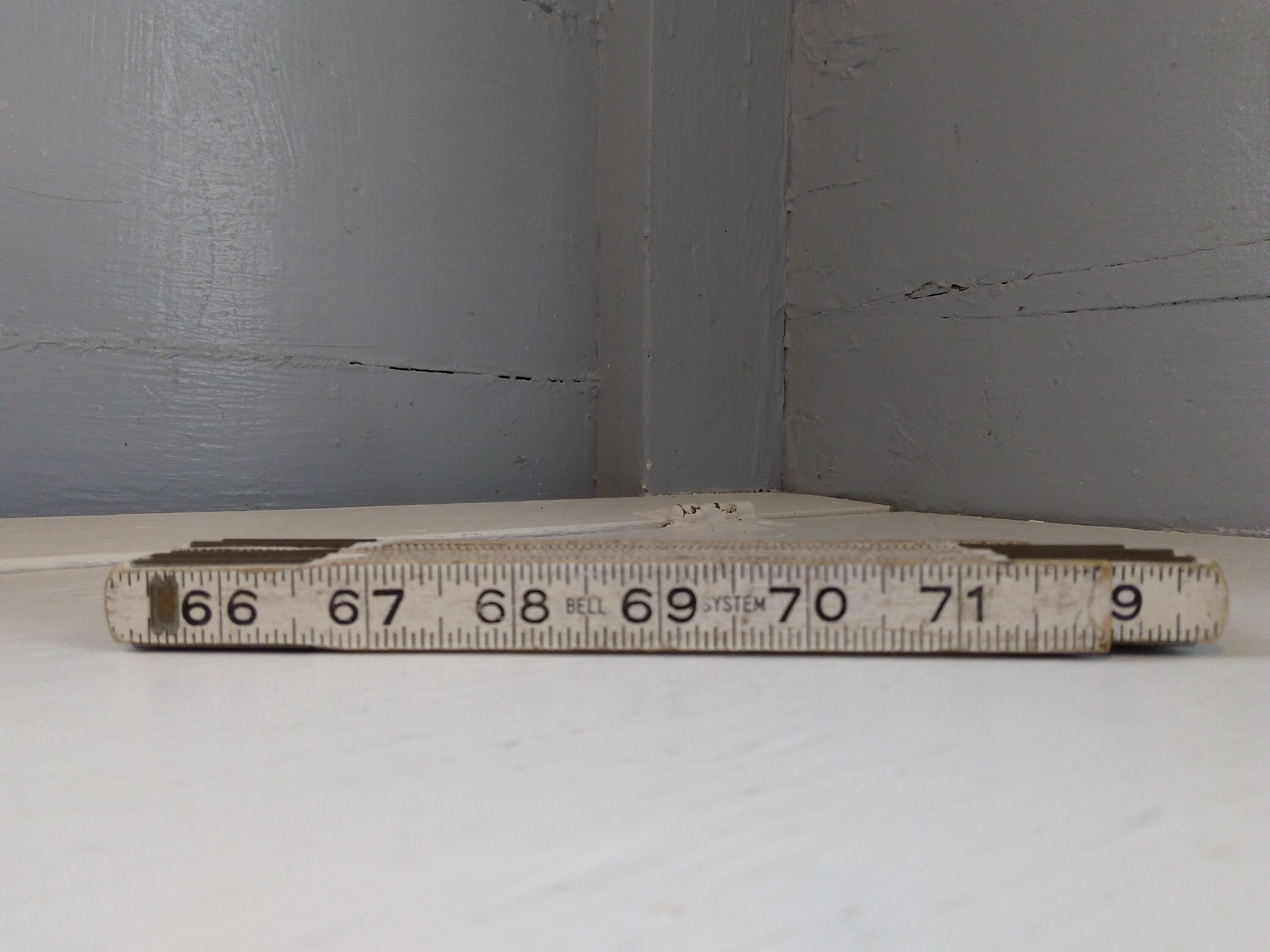 Durall Folding Wood Ruler Yard Stick White Measuring Tool Extension ...