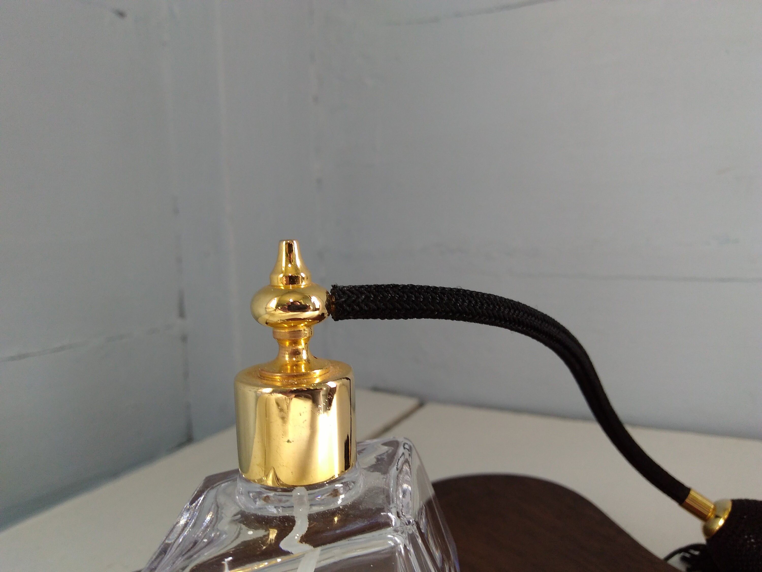 Gorgeous Vintage Perfume Bottle Crystal Braided Fabric Wand Pump and ...