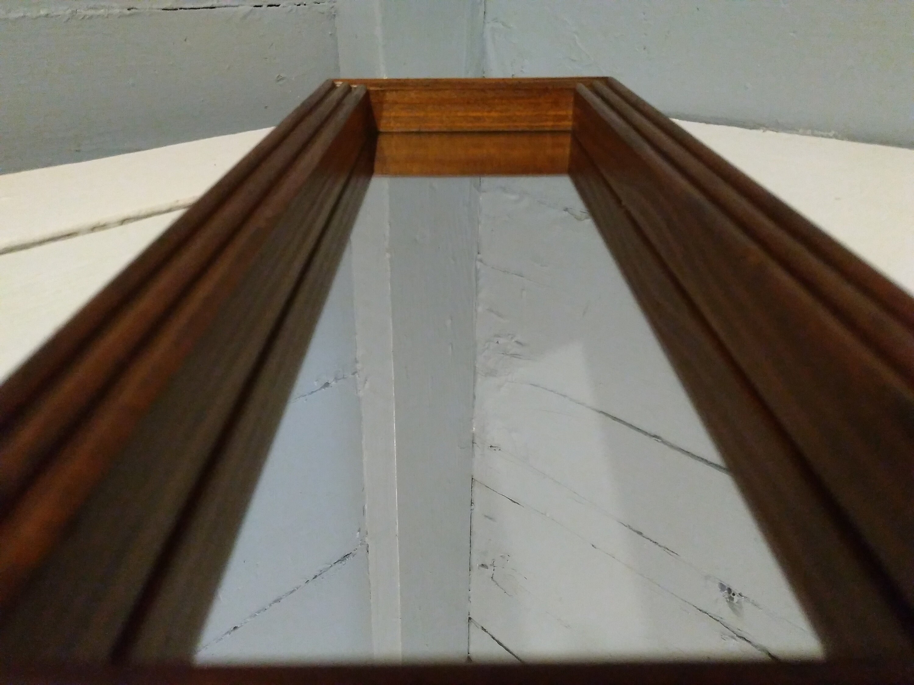 Retro 80s Mirror Wall Mirror Accent Mirror Small Rectangle Wood Framed ...