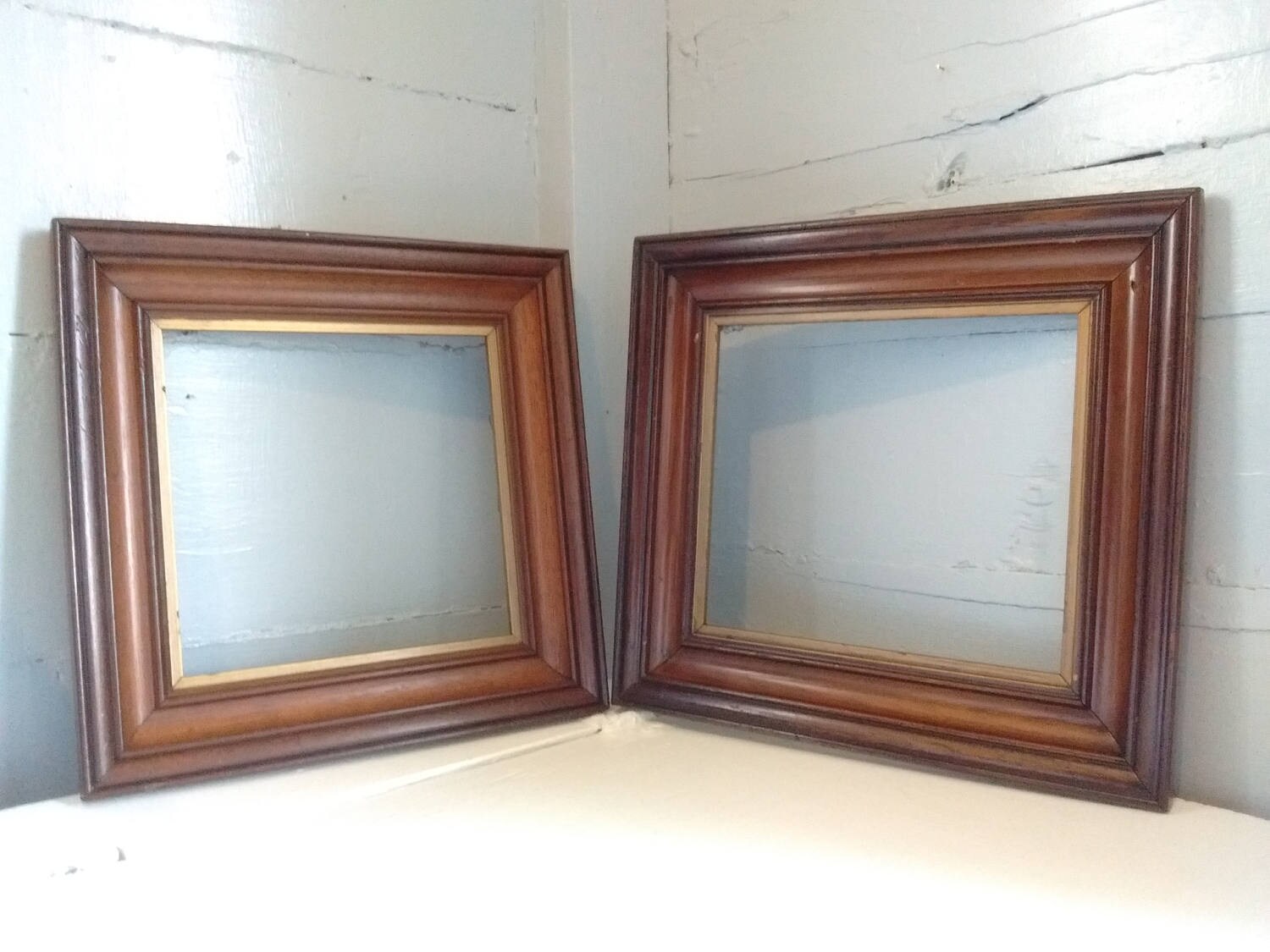 Vintage, Square, Wood, Picture Frames, Wall Frames, Rustic, Mid Century ...