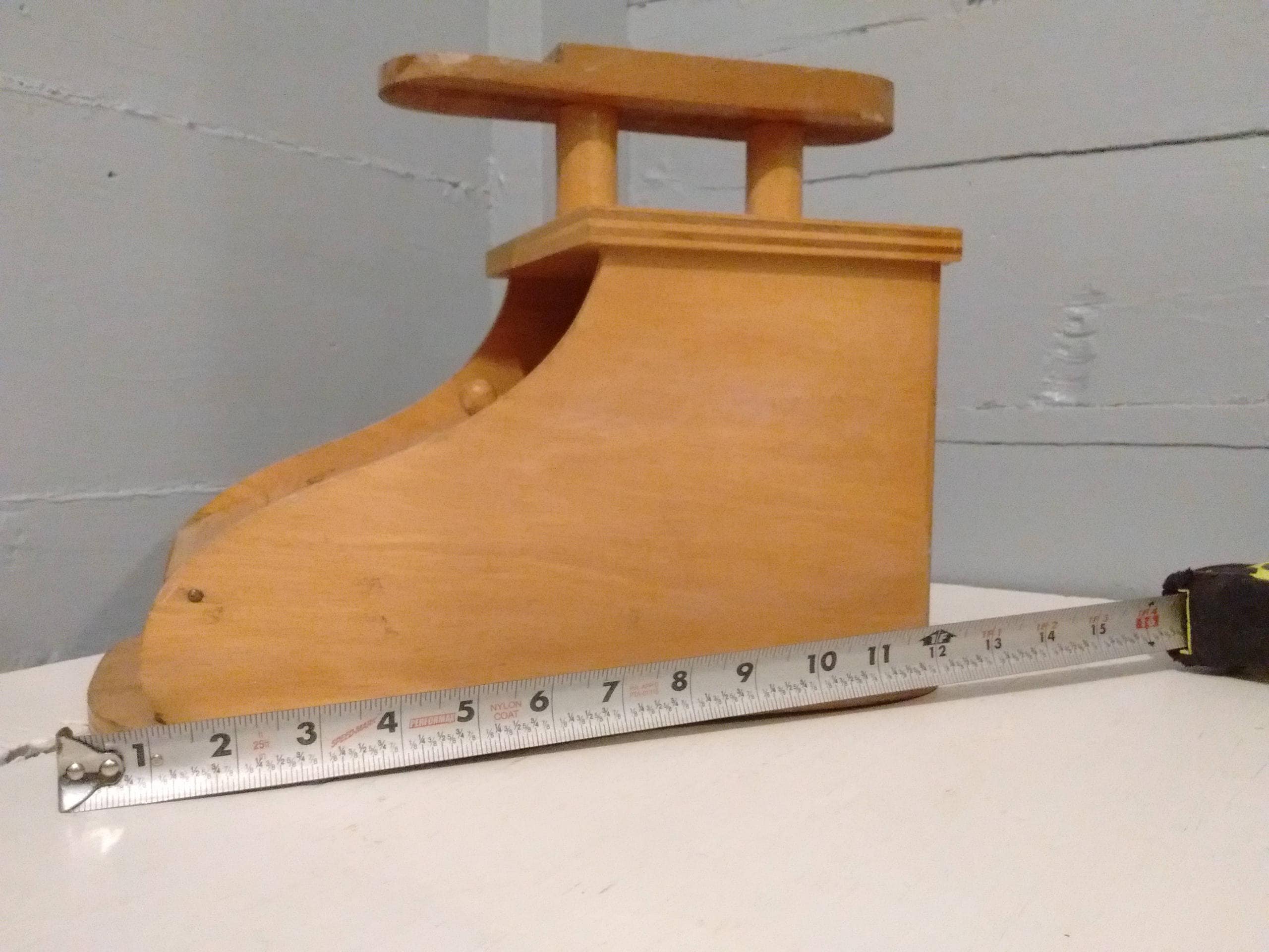 Vintage Shoe Shine Box Rise n Shine Wood Shoe Shaped Box Shoe Polish ...