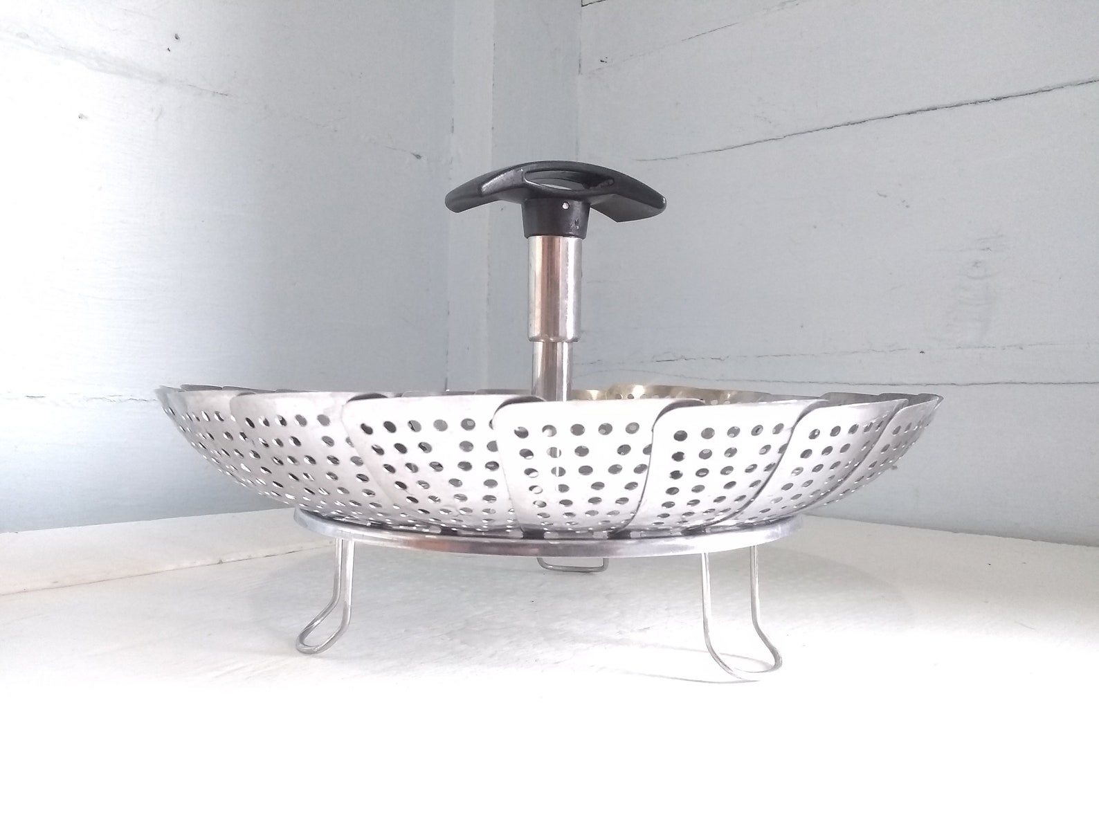 Vintage Metal Collapsible Vegetable Strainer Steamer Kitchen - Etsy