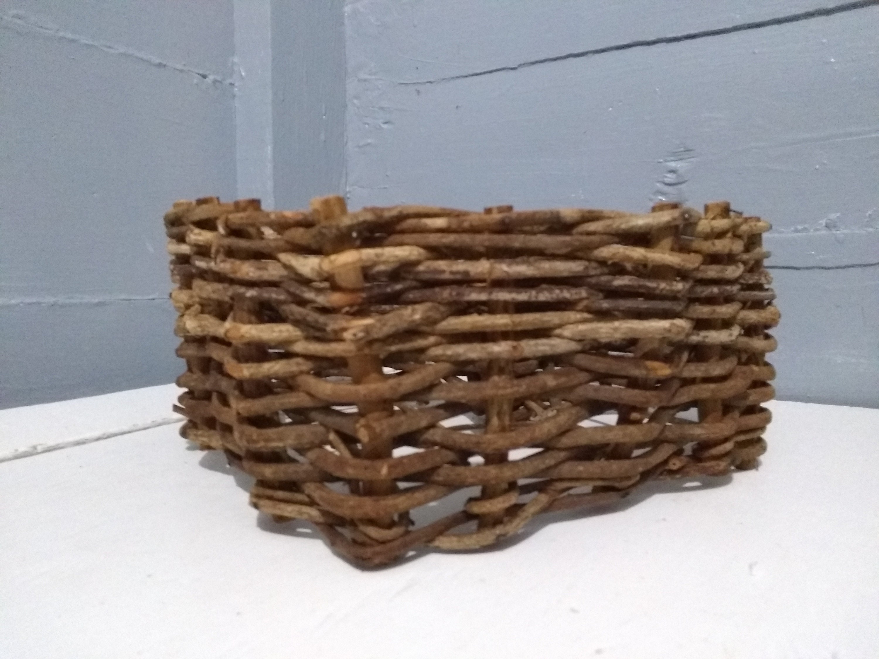 Vintage Heart Shaped Twig Basket Wall Decor Home Decor Rustic Country ...