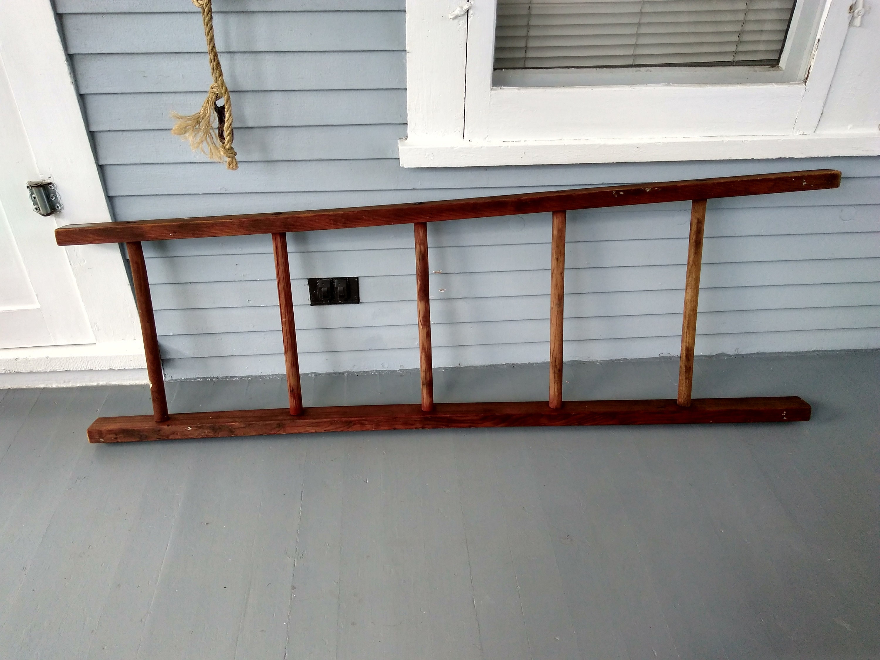 Blanket Ladder Quilt Rack Display Tall Wide Tapered Antique Ladder ...