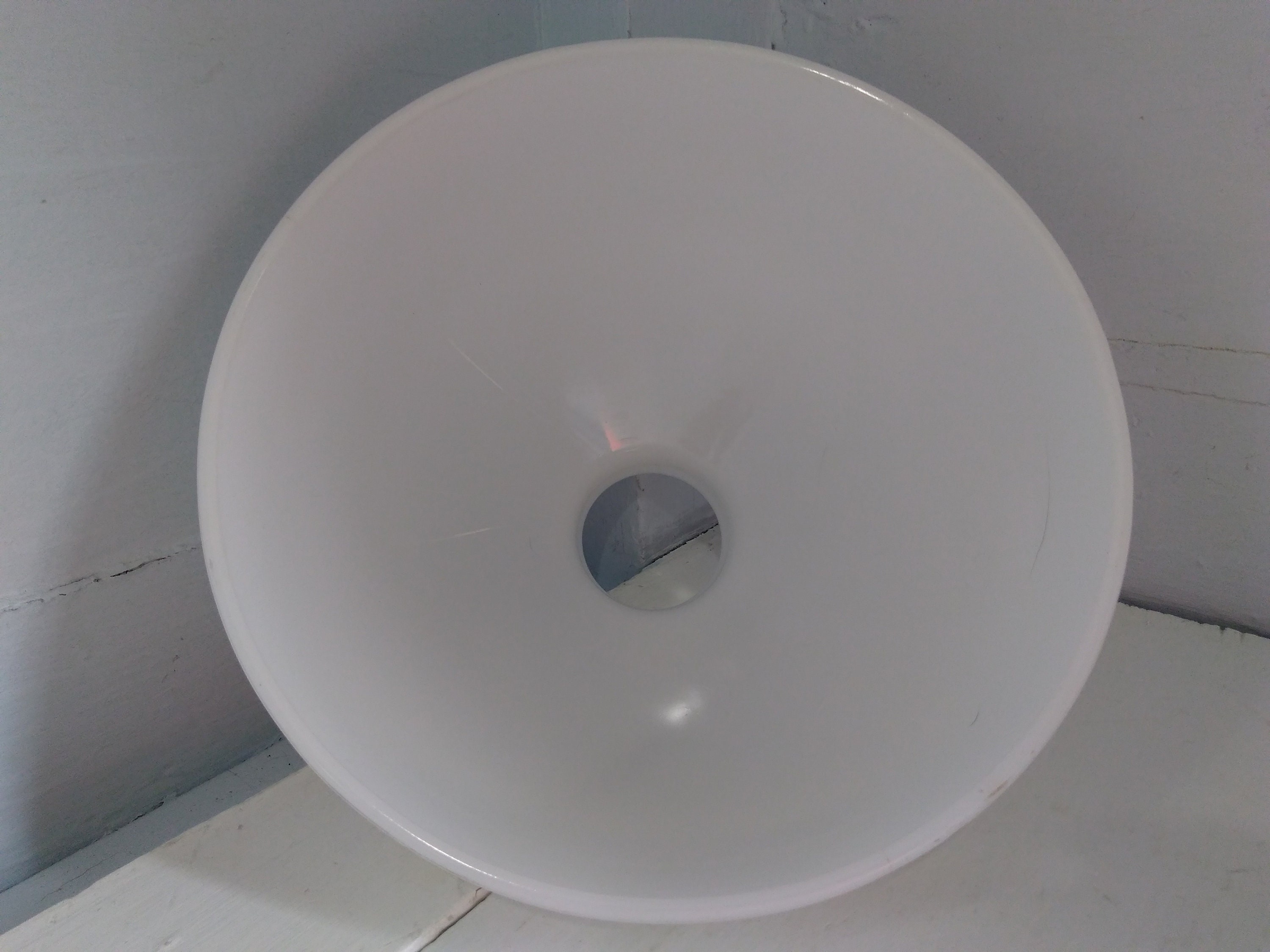 Vintage, Large, White, Glass, Lamp Shade, Globe, Torchier Diffuser ...