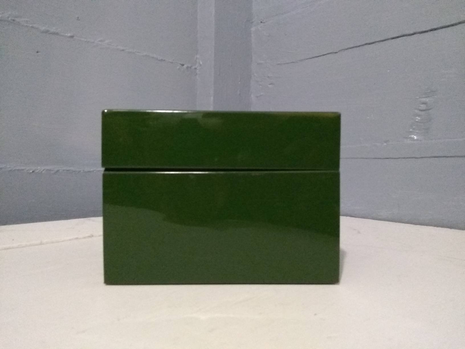 Vintage Metal 4x6 Index Card File Box Recipe Box Kitchen Decor Office ...